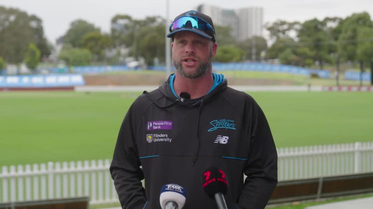 Adelaide Strikers Head Coach Luke Williams speaks to the media ahead of ...